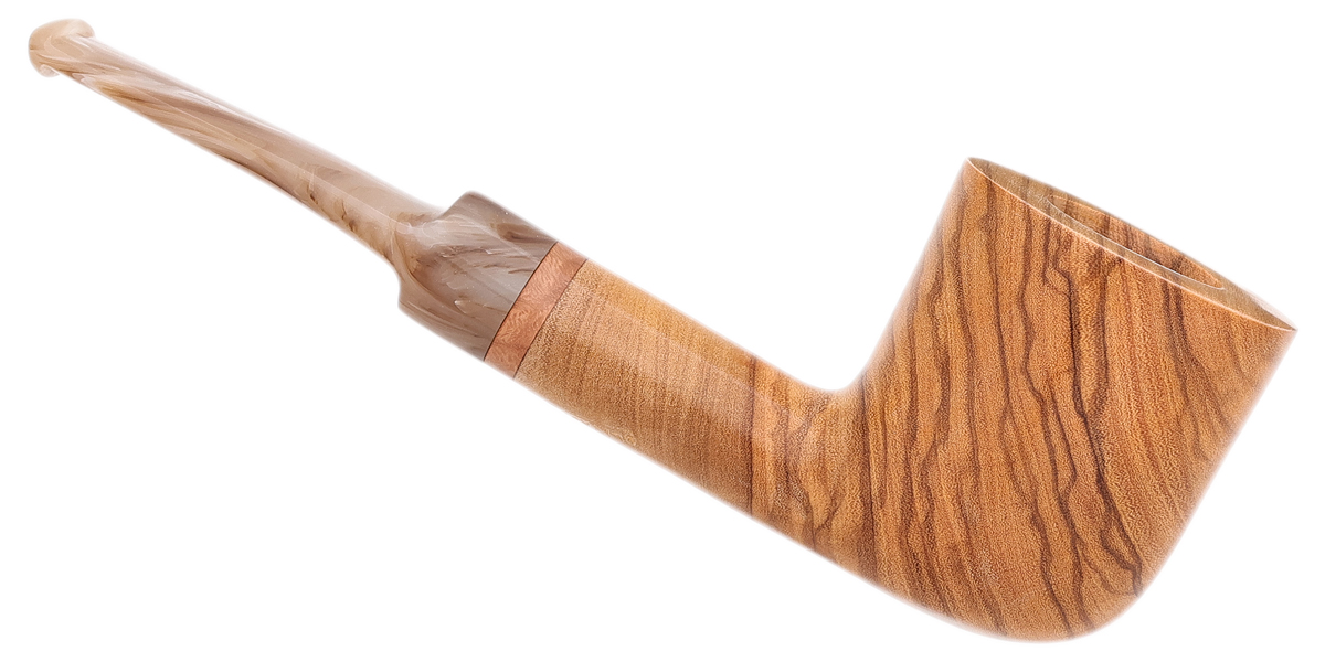 Italian Estate Tom Spanu Olivastro Smooth Bent Pot (Unsmoked)