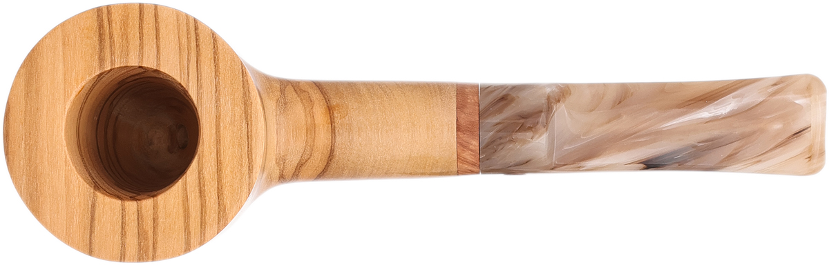 Italian Estate Tom Spanu Olivastro Smooth Bent Pot (Unsmoked)