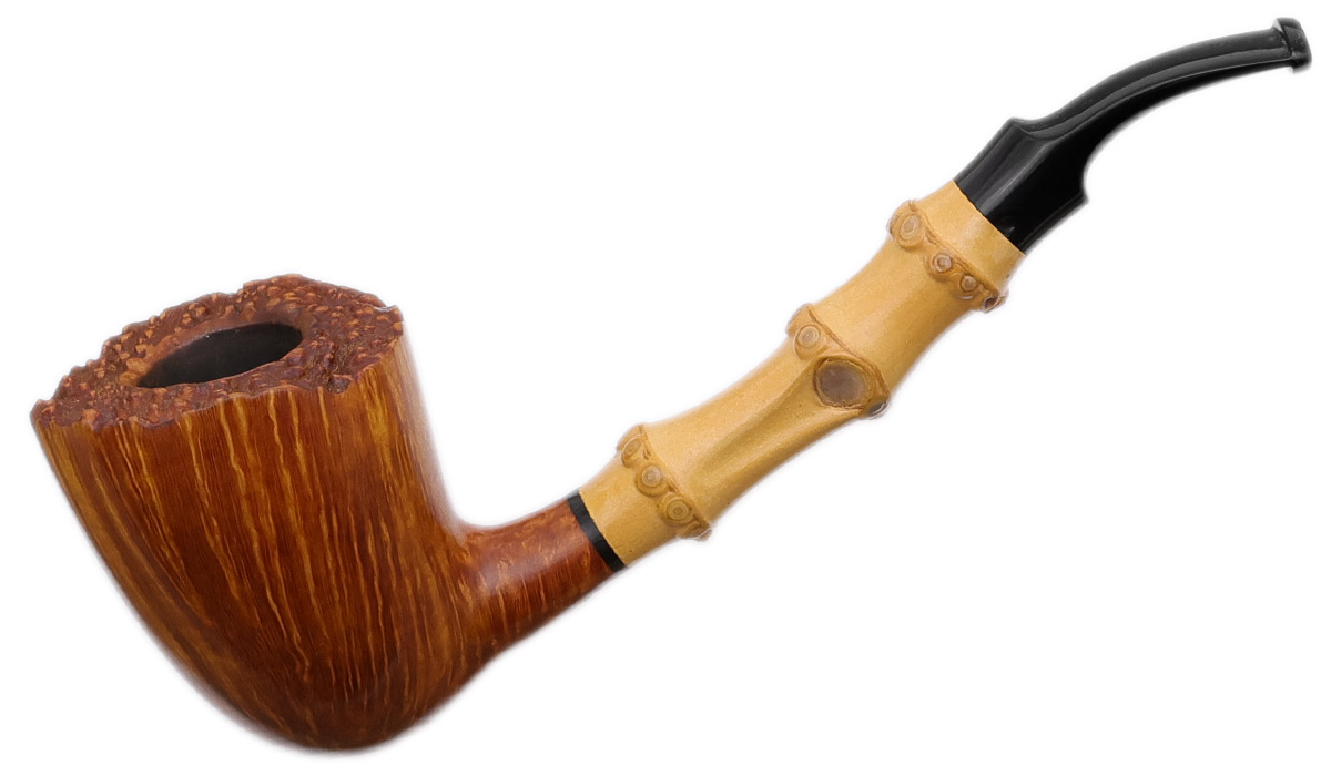 Japanese Estate Tsuge Ikebana Smooth Bent Dublin with Bamboo (Fukuda ...