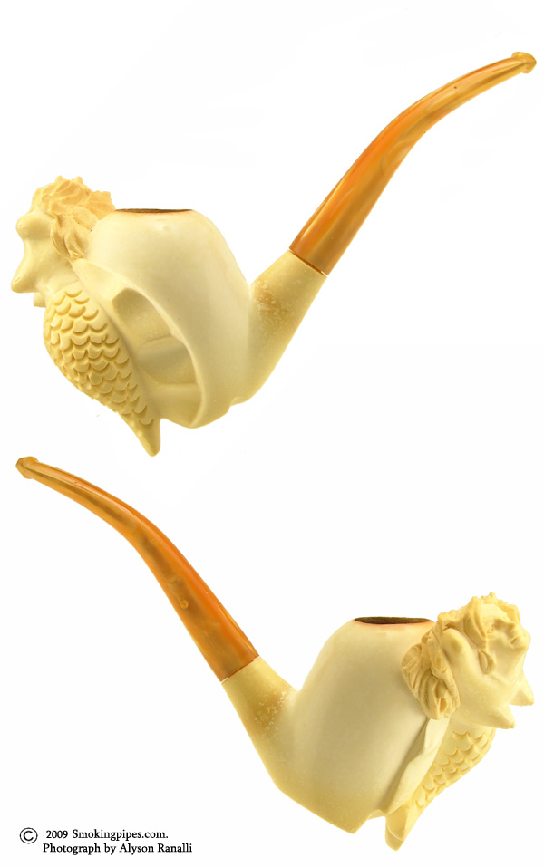 Turkish Estates Meerschaum Mermaid (with Case)