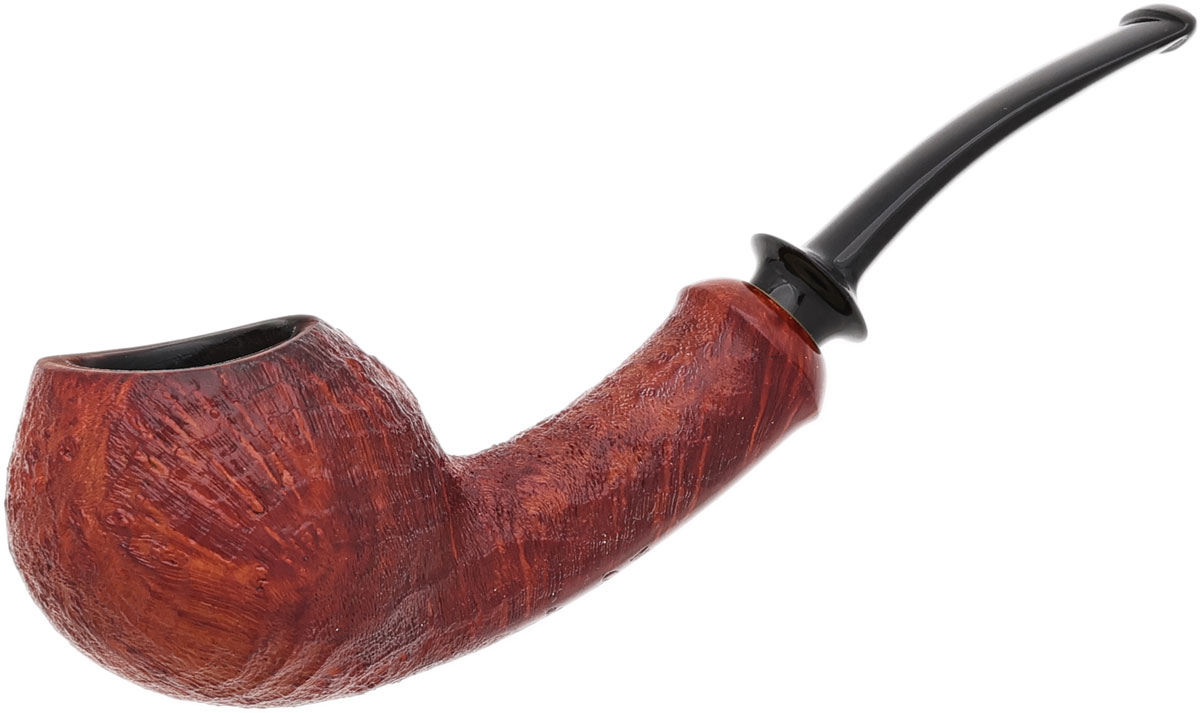 Misc. Estate GH Zhang Sandblasted Long Shank Bent Apple (Ping Zhan) (09 ...