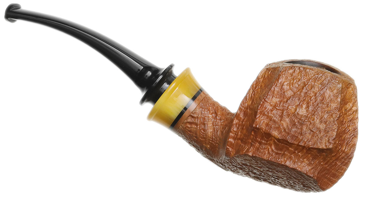 American Estates: Kevin Arthur Sandblasted Bent Panel Tobacco Pipe