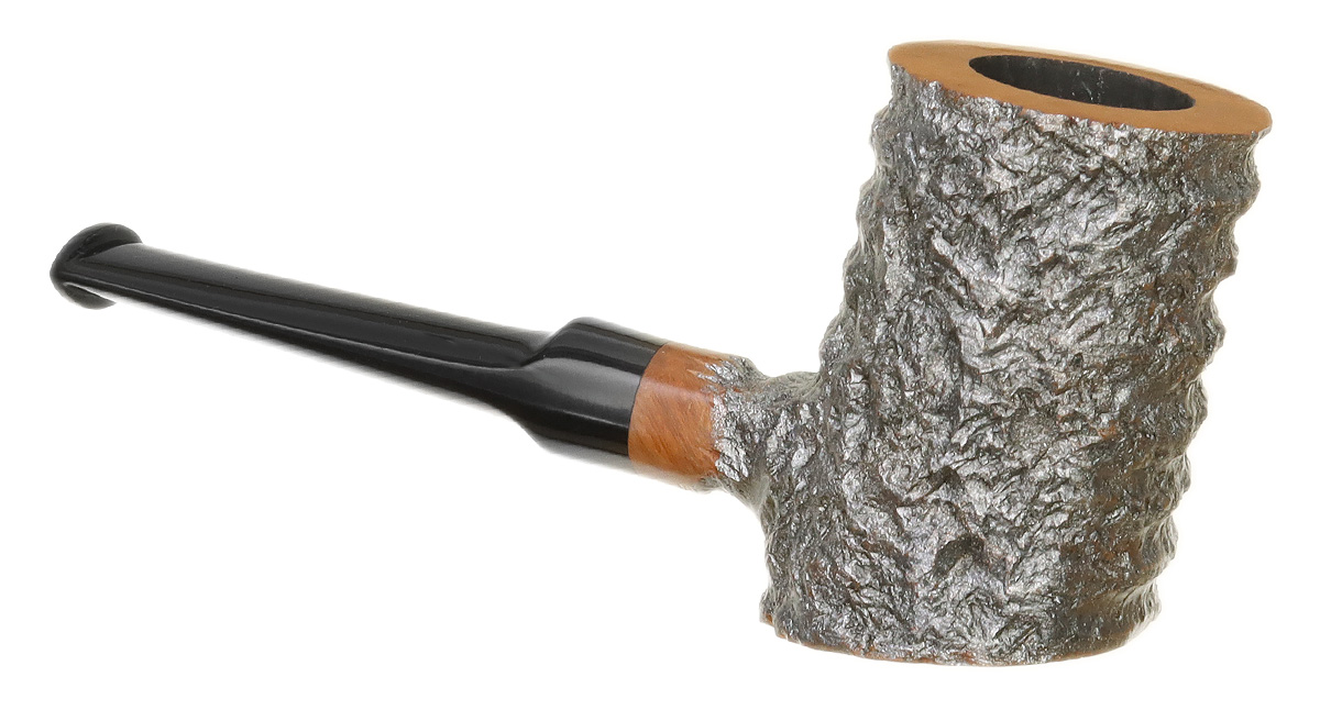 American Estates: Sean Reum Rusticated Silver Poker (Unsmoked) Tobacco Pipe