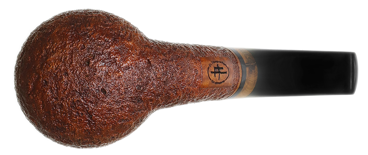 American Estates: J.L. Thompson Sandblasted Bent Apple Tobacco Pipe