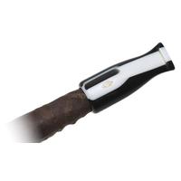 Toscano Mouthpiece Black/White - Savinelli | Smokingpipes