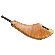 Werner Mummert Partially Sandblasted Paneled Horn with Uxi Nut